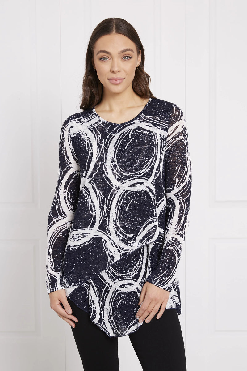 ABSTRACT PRINT DOUBLE LAYER TOP – Carla Milani