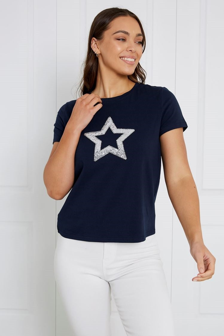 STAR EMBELLISHED TSHIRT – Carla Milani
