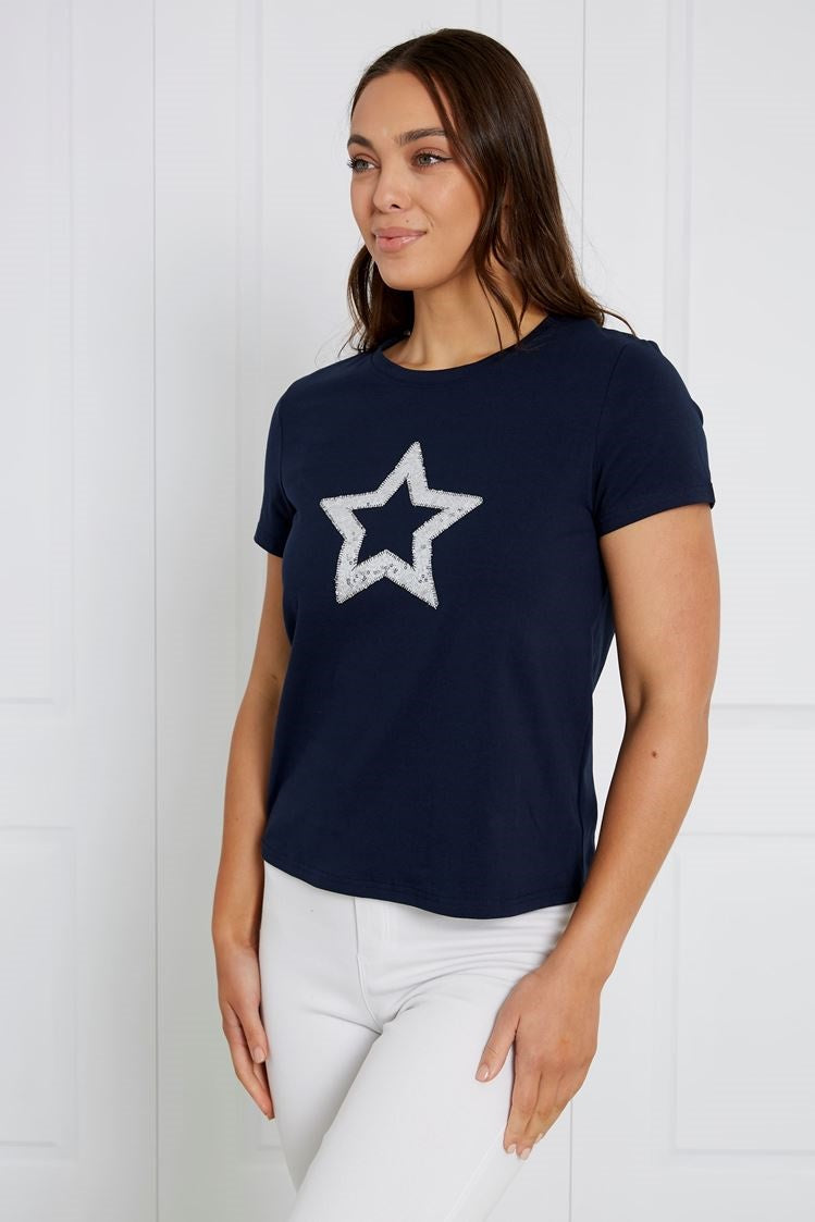 STAR EMBELLISHED TSHIRT – Carla Milani